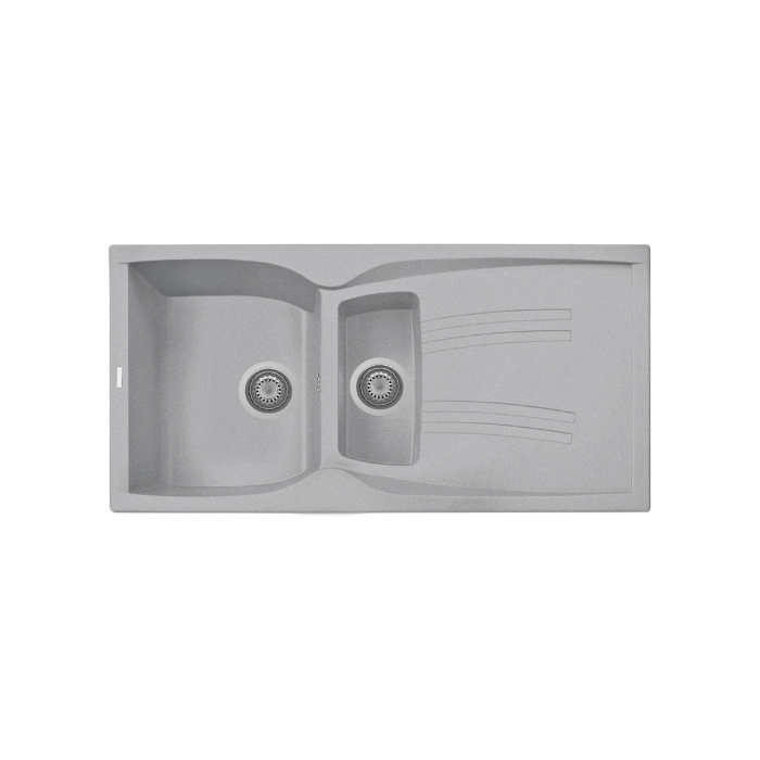 Telma Naiky Bowl & Half Aluminium Composite Sink - FT Kitchen Supplies